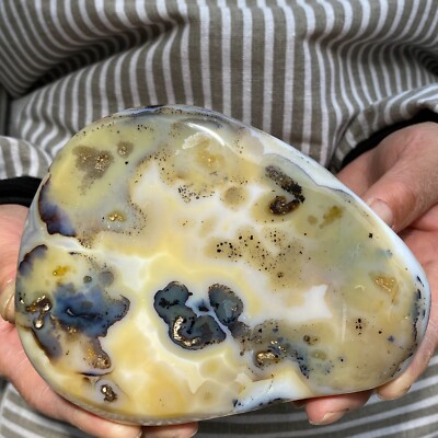 732g Dendritic Chalcedony Banded Agate Crystal Specimen Natural ...