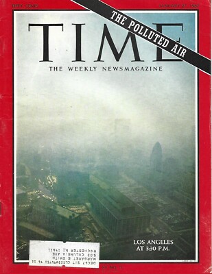 JANUARY 27 1967 TIME MAGAZINE POLLUTED AIR LOS ANGELES CALIFORNIA ...