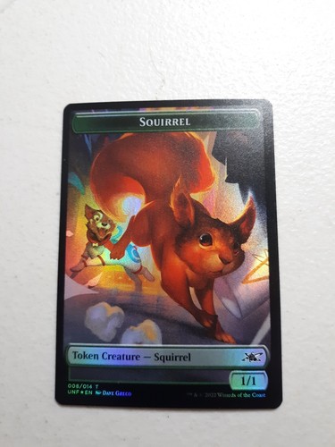 1x Squirrel (008) // Storm Crow (005) Token - Foil MTG Unfinity NM ...