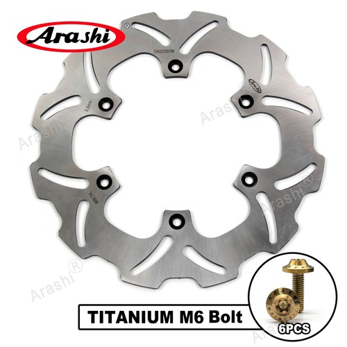 Arashi Rear Brake Disc + M6 Mounting Bolts For Yamaha WR250F YZ250F ...