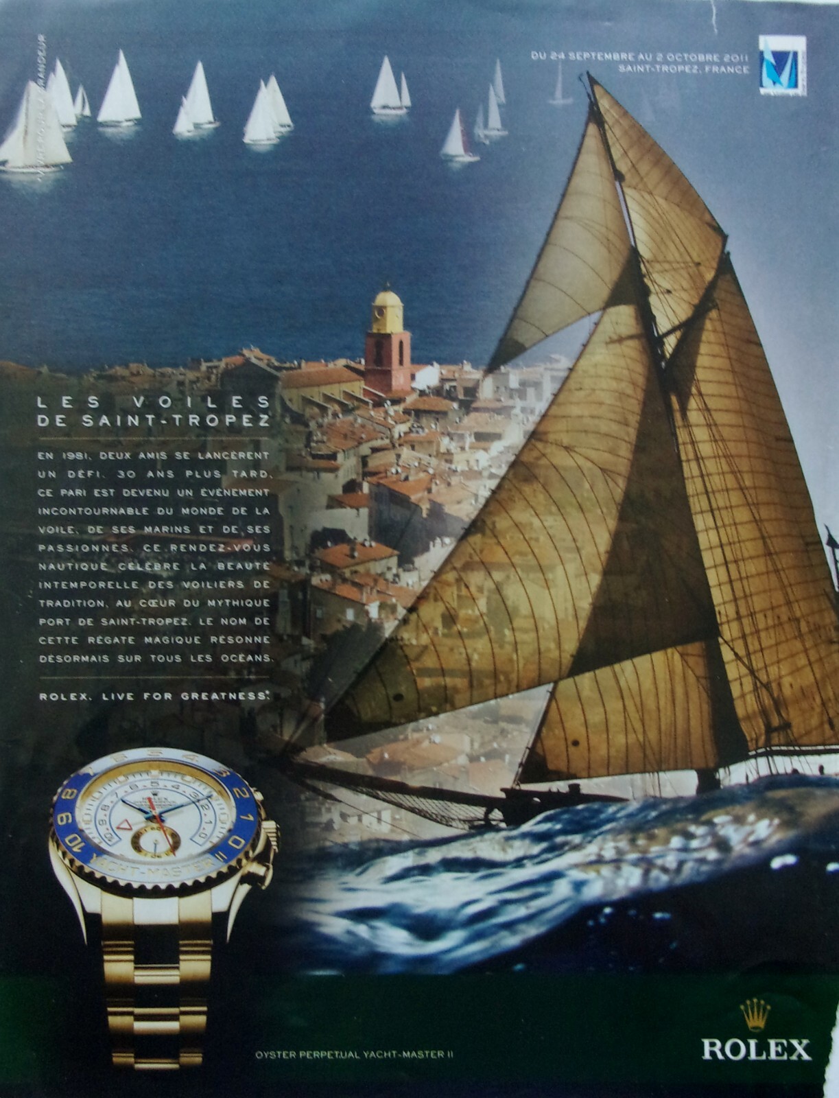 publicite advertising montres ROLEX VOILES DE SAINT TROP ANNEE 2011 ...