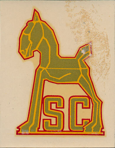 ORIG University of Southern California USC Trojans 1940s Decal College ...