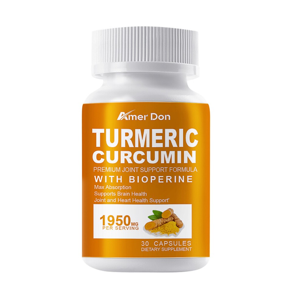 Turmeric Curcumin Extra Strength 1950mg with BioPerine Black Pepper ...