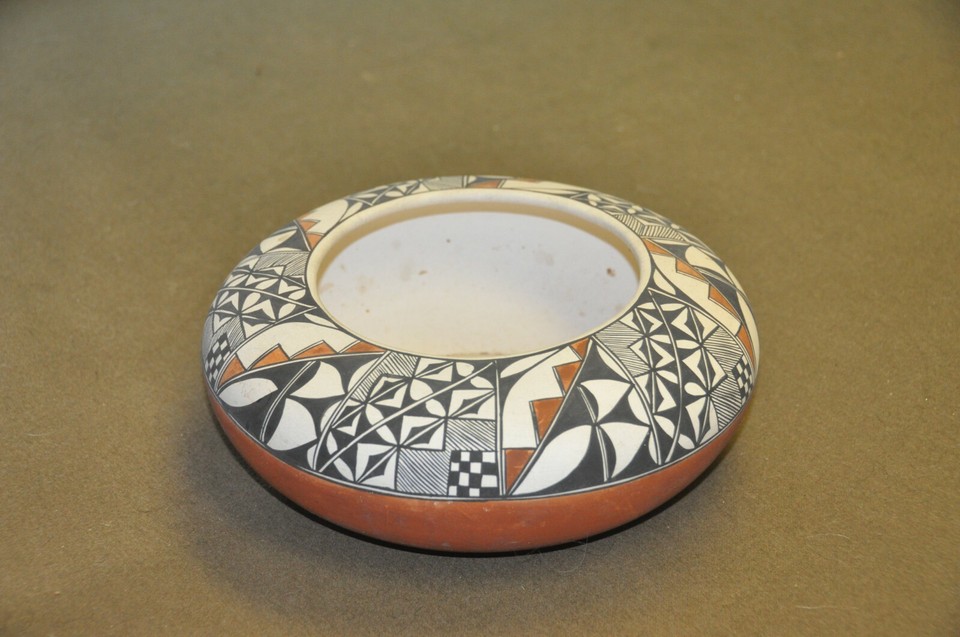 Mary Lowden, Acoma Pueblo Pottery Bowl Pot - Polychrome, Signed 8" | eBay