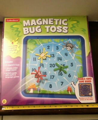 LAKESHORE Flexible Magnetic Bug Toss Game Math Numbers & ABC Language ...