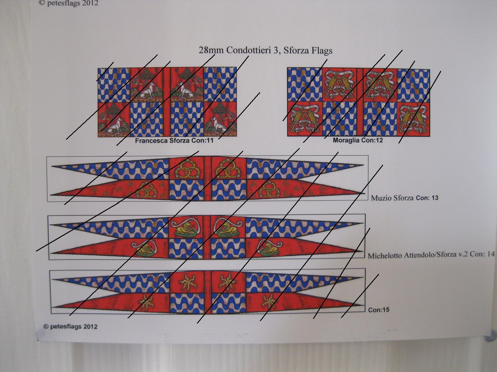 15mm Medieval Renaissance Italian Condottieri Flags Sforza | eBay UK