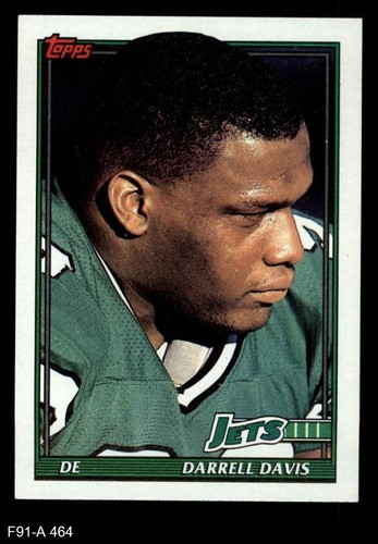 1991 Topps #464 Darrell Davis Jets RC TCU 8 - NM/MT | eBay