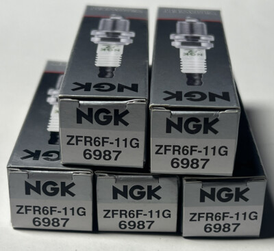 Set of 5 NGK 6987 Spark Plug - V-power ZFR6F-11G | eBay
