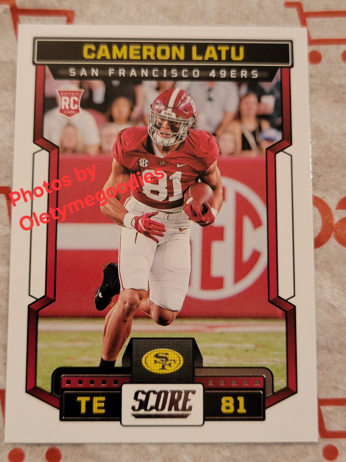 2023 Cameron Latu RC Tight End Score No. 343 San Francisco 49ers | eBay