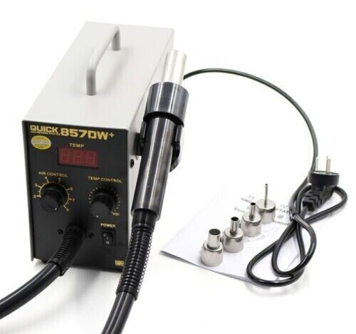 QUICK 857DW+ Adjustable Hot Air Heat Handle SMD Soldering Rework ...