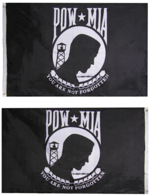 2x3 Pow Mia POWMIA Double Sided Flag Polyester Nylon House banner ...