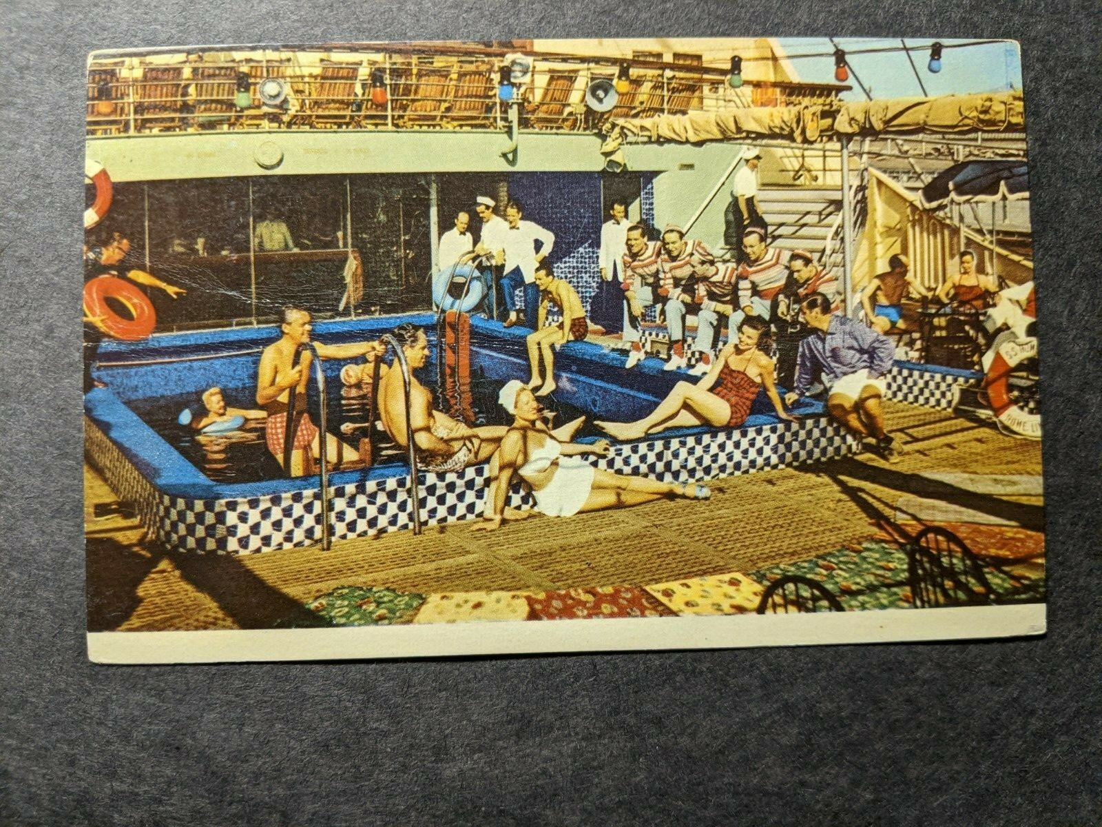 Ship SS HOMERIC, Home Lines Naval Cover 1958 Postcard KINGSTON, JAMAICA ...