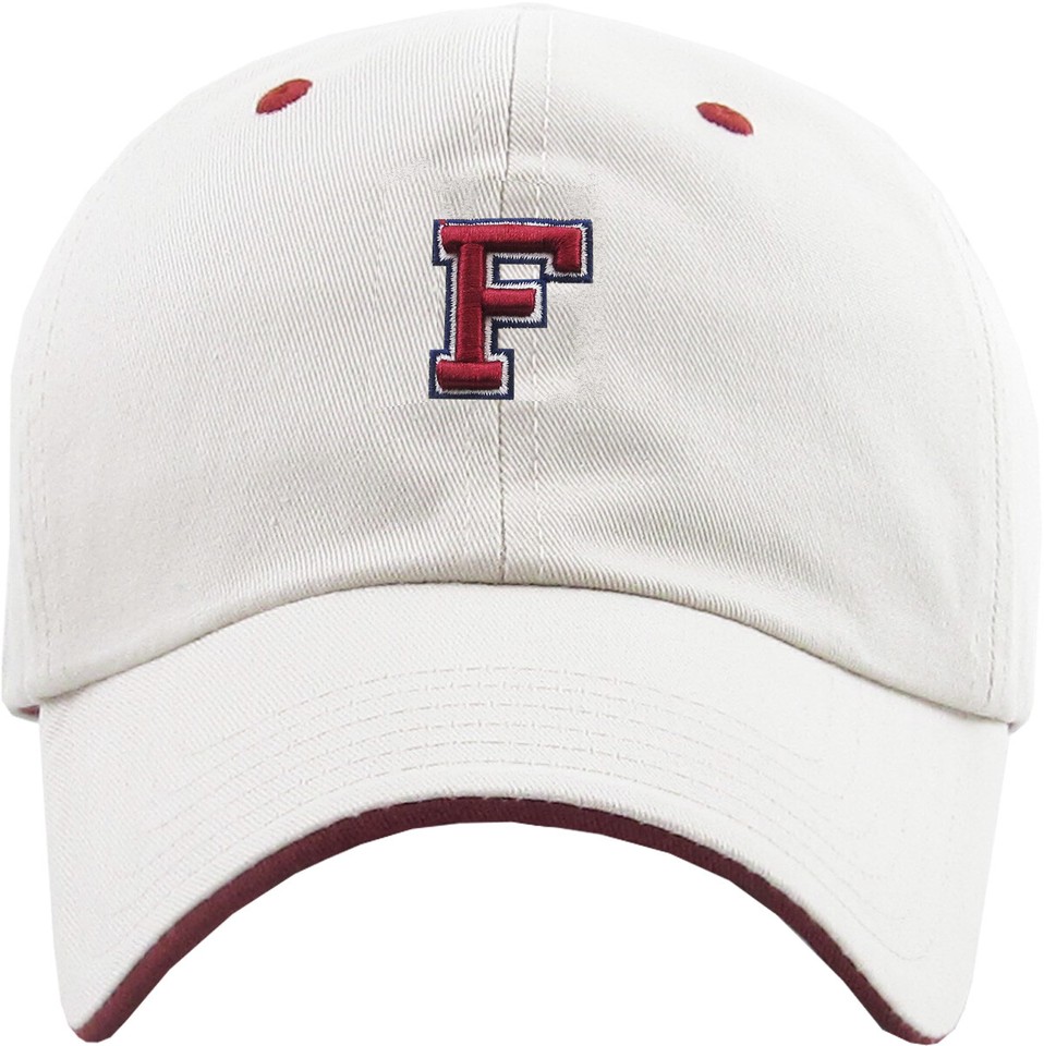 ABC Letter Embroidery INITIAL Ivory Dad Hat Baseball Cap Adjustable | eBay