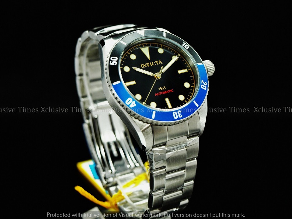 Invicta Men 40mm 1953 " BATMAN " Pro Diver Automatic Black Dial SS ...