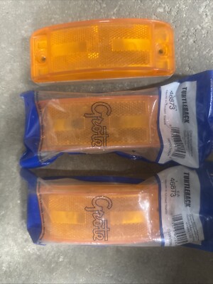(3) Grote 46873 Turtleback - Amber Clearance Marker Light w/ 2-Prong ...