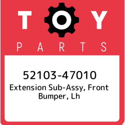 52103-47010 Toyota Extension sub-assy, front bumper, lh 5210347010, New ...