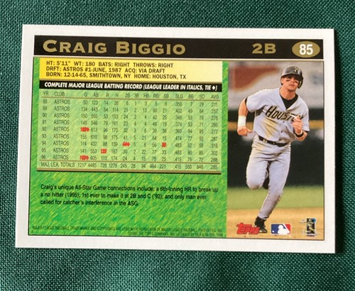 1997 Topps - Craig Biggio #85 - near mint condition - FREE SHIPPING | eBay