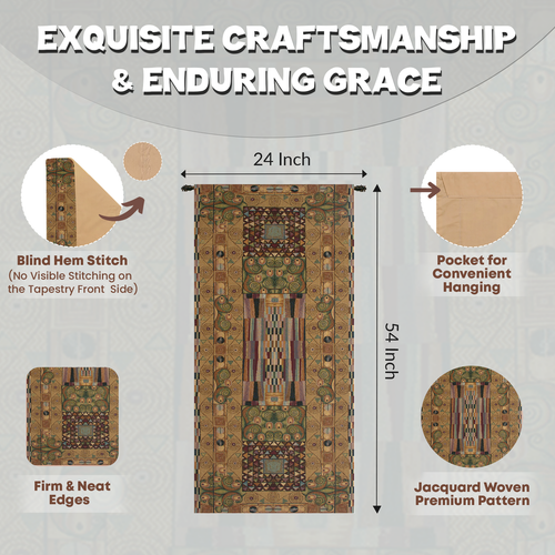 The Beethoven Frieze - Klimt Italian Modern Fine Art Woven Tapestry ...