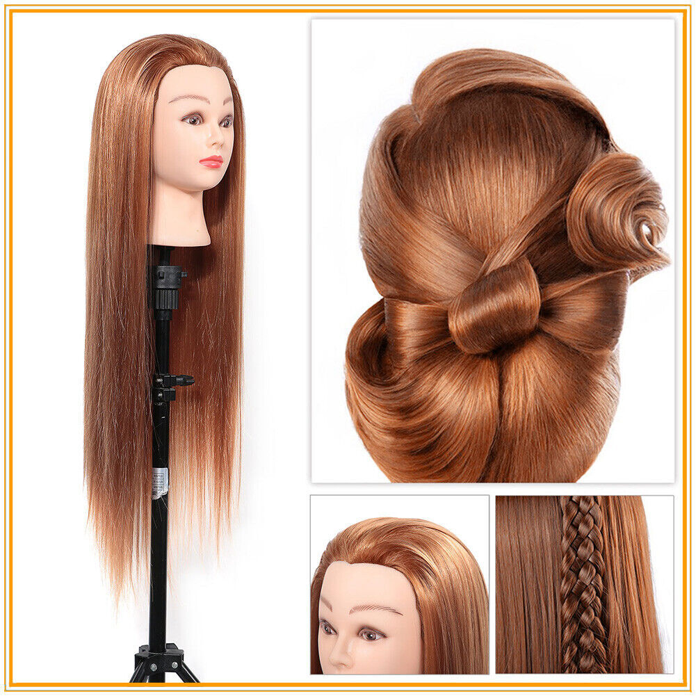5x 24'' Hair Hairdressing Practice Head Styling Training Mannequin Doll ...