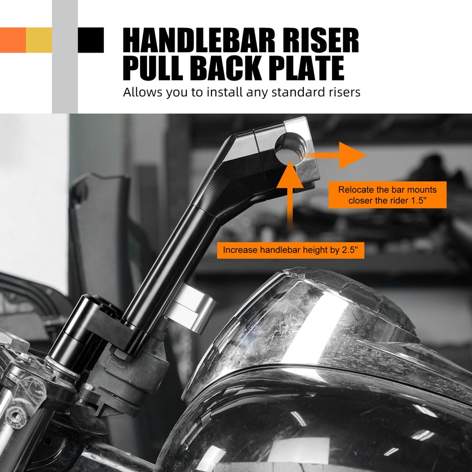 Anodized Handlebar Riser Pull Back Plate For Harley Road Glide EFI ...