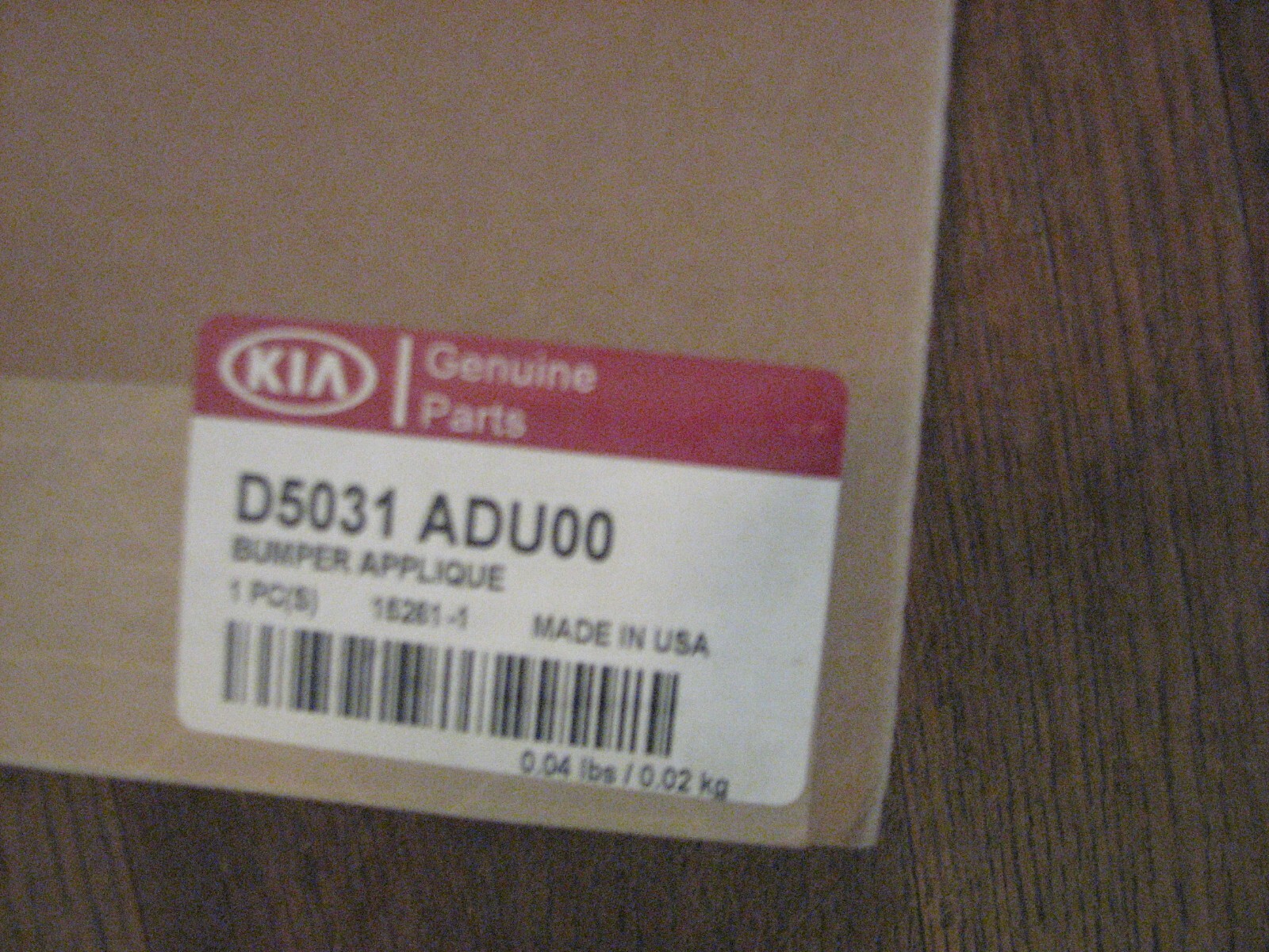 2016-2020 Kia Optima Rear Bumper Applique Clear D5031-ADU00 Kia New OEM ...