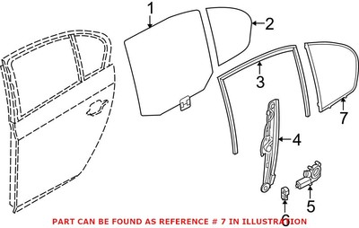 For BMW Genuine Door Window Frame Rear Right 51357033646 | eBay
