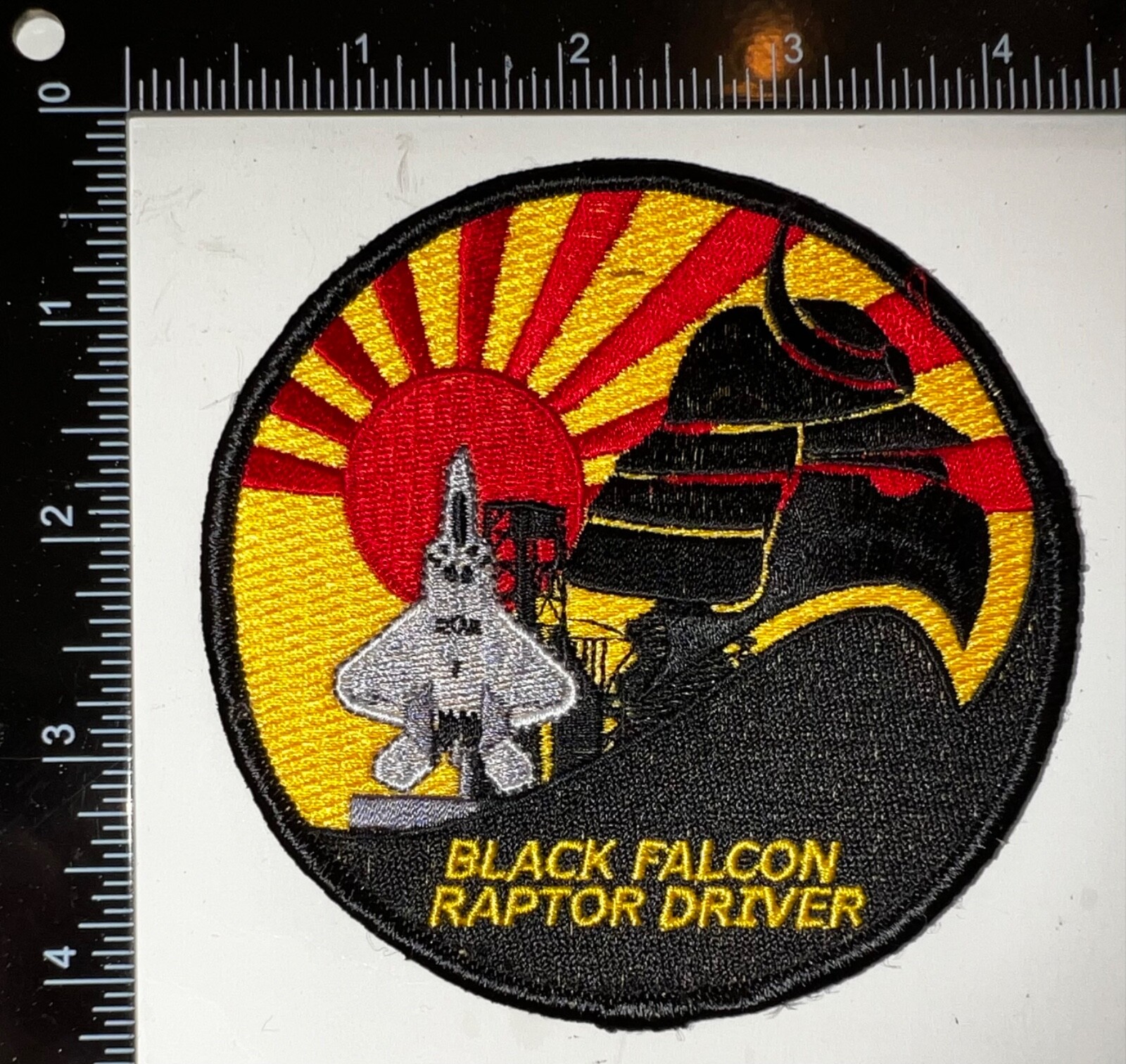 USAF 27th Fighter Squadron Black Falcon Raptor Driver Patch | eBay