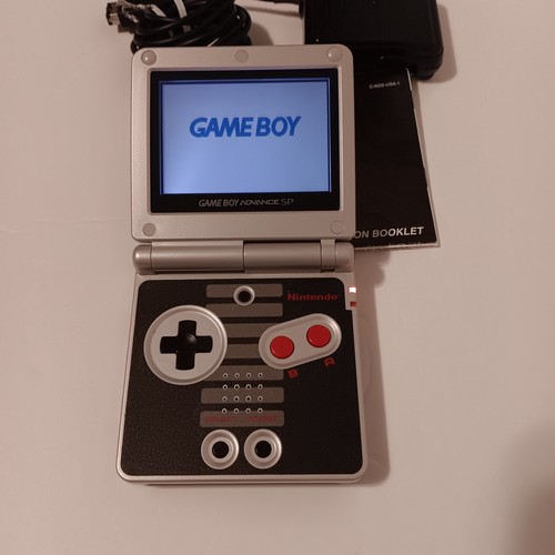 Game Boy Advance SP NES, Limited Edition with charger cable, manual ...