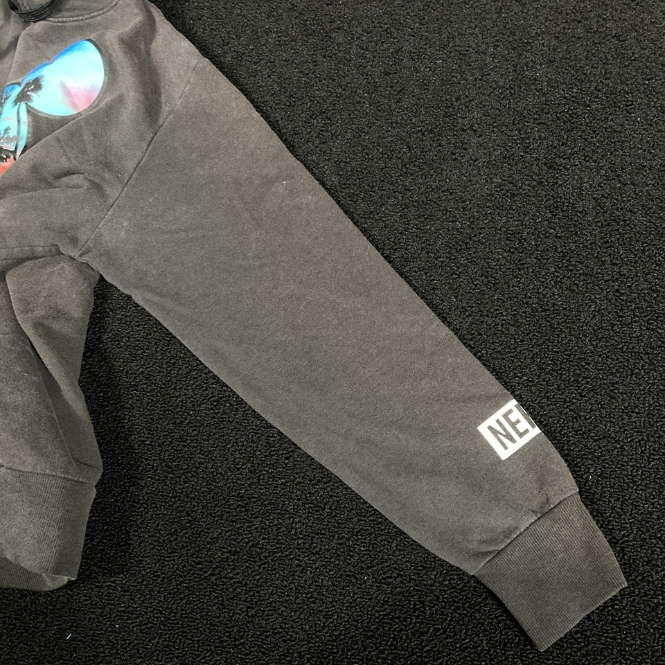 Disney x Neff Sweater Hoodie Mens Small Mickey palm trees black graphic ...