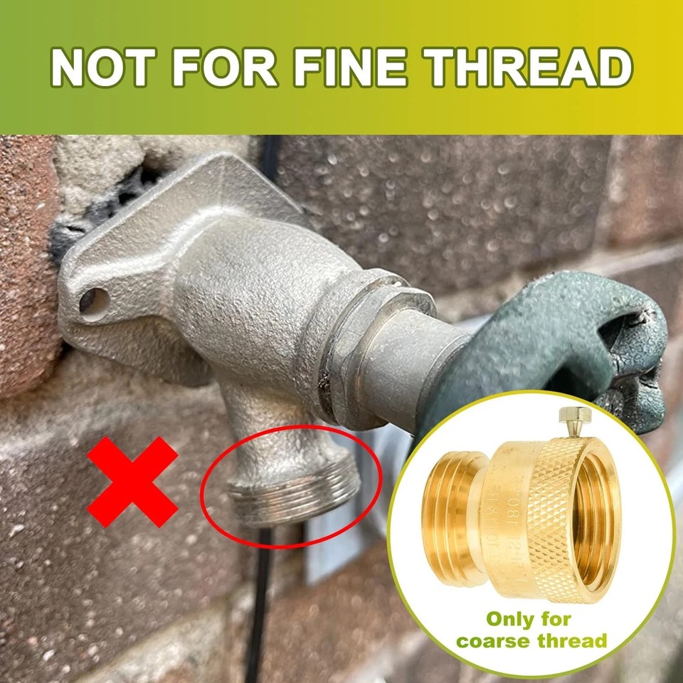 2-Pack Hose Bib Backflow Preventer, 3/4 Inch GHT Vacuum Breakers 2 Pack ...