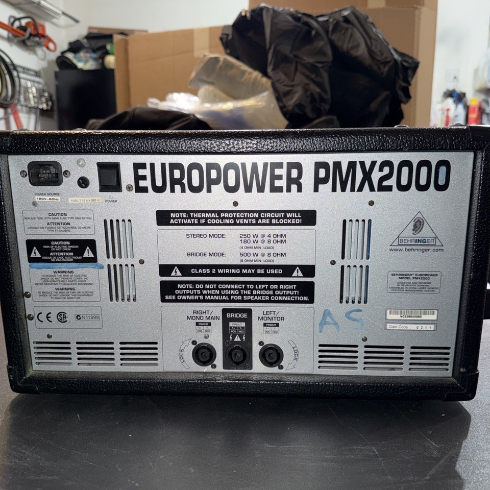 Behringer Europower PMX 2000 10 Channel 2x250-Watt Stereo Mixer with ...
