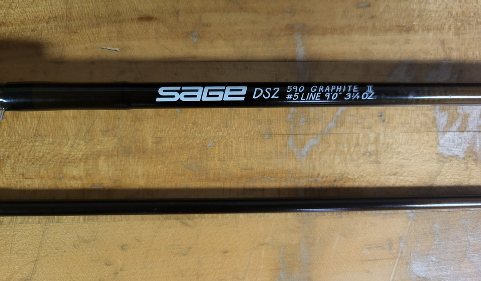 Sage DS2 Graphite II 590 2-Piece Fly Fishing Rod w/ Carry Tube 9' 5wt ...
