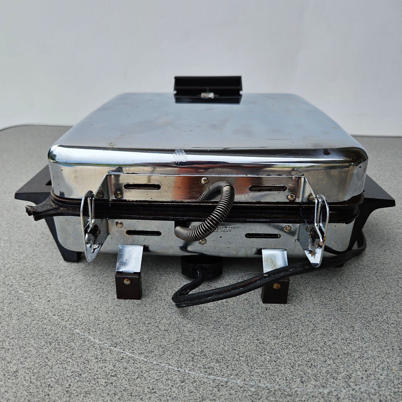 VTG Toastmaster Waffle Iron Maker Griddle 269 Chrome Reversible Plates ...
