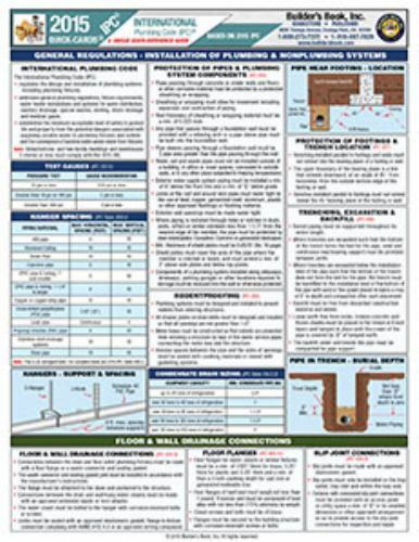 2015 International Plumbing Code Quick-Card Based on 2015 IPC : A ...