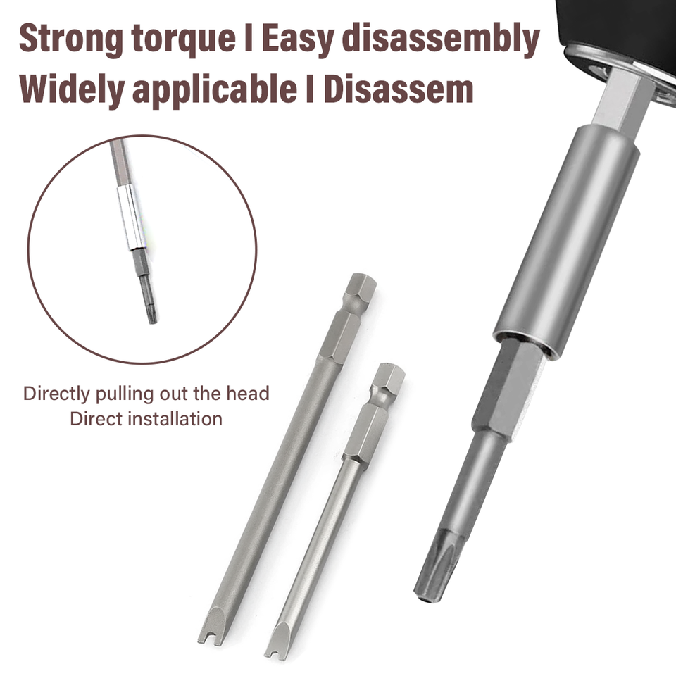 50pc Magnetic Extension Screwdriver Bit Set Long Drill Security Bit Set ...