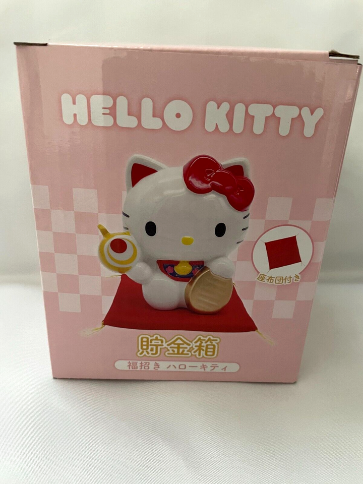 Sanrio Hello Kitty Ceramic Coin Bank Fortune-bringing Lucky japan ...