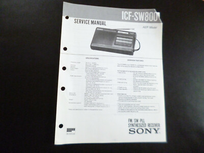 Original Service Manual Sony ICF-SW800 | eBay.de