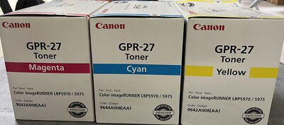 Canon GPR-27 Toner Cartridge MCY 9642A008 9643A008 9644A008 New | eBay