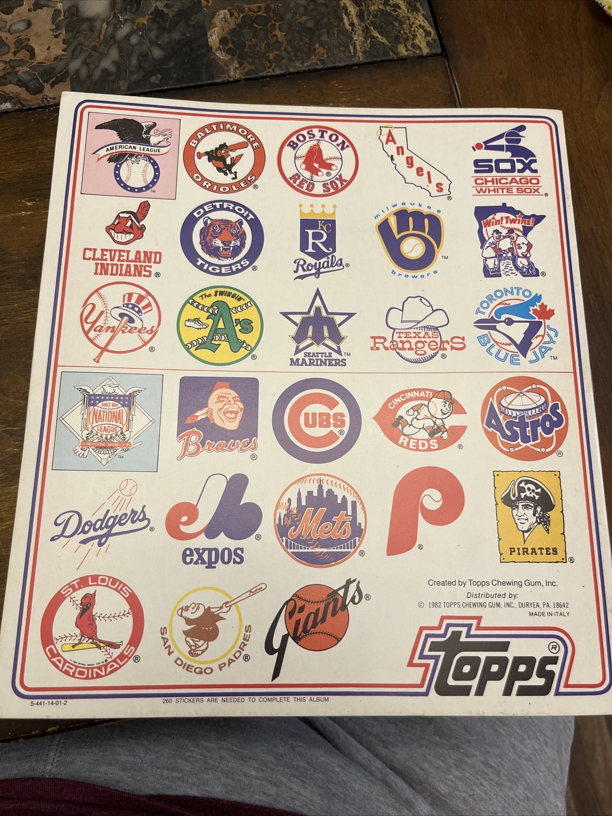 Vintage 1982 Topps MLB Baseball Sticker Album NEW Empty | eBay