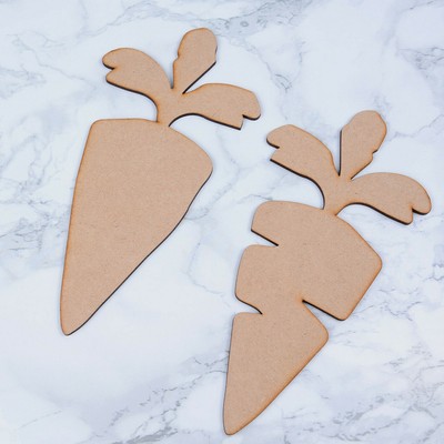 Large Wooden Carrot Craft Shapes Carrots Easter Reindeer Blanks MDF 4 ...