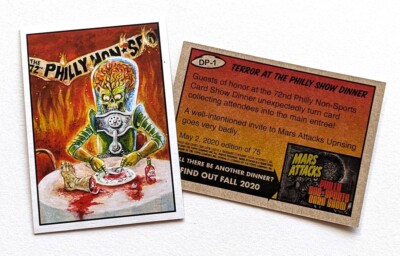 Topps Philly Non-Sports Show Mars Attacks Alien Dinner Promo Card 2021 ...