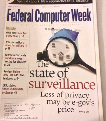 Federal Computer Weekly Magazine Surveillance June 18, 2001 080117nonrh ...