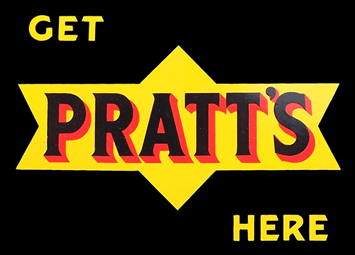 3x4 inch Get Pratt's Here Sticker bumper decal pratt motor oil gasoline ...