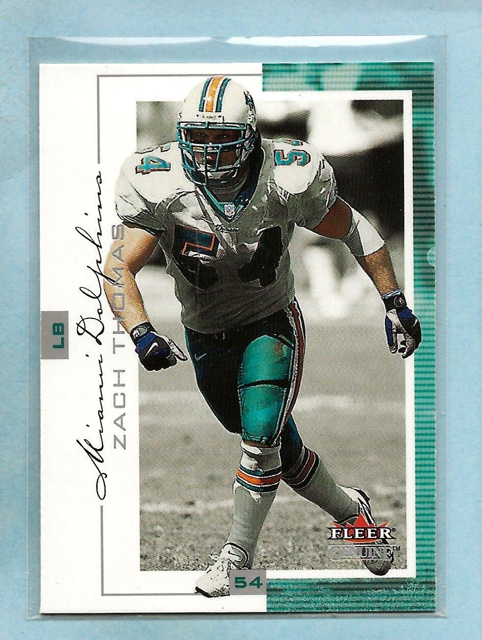 ZACH THOMAS - 2001 Fleer Genuine - #100 - Dolphins -Comb. Shipping ...