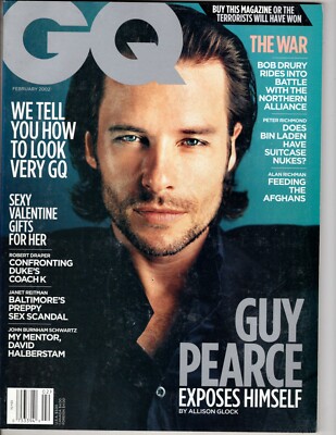 GQ Magazine FEBRUARY 2002 GUY PEARCE JANET REITMAN CLIVE OWEN PETRA ...