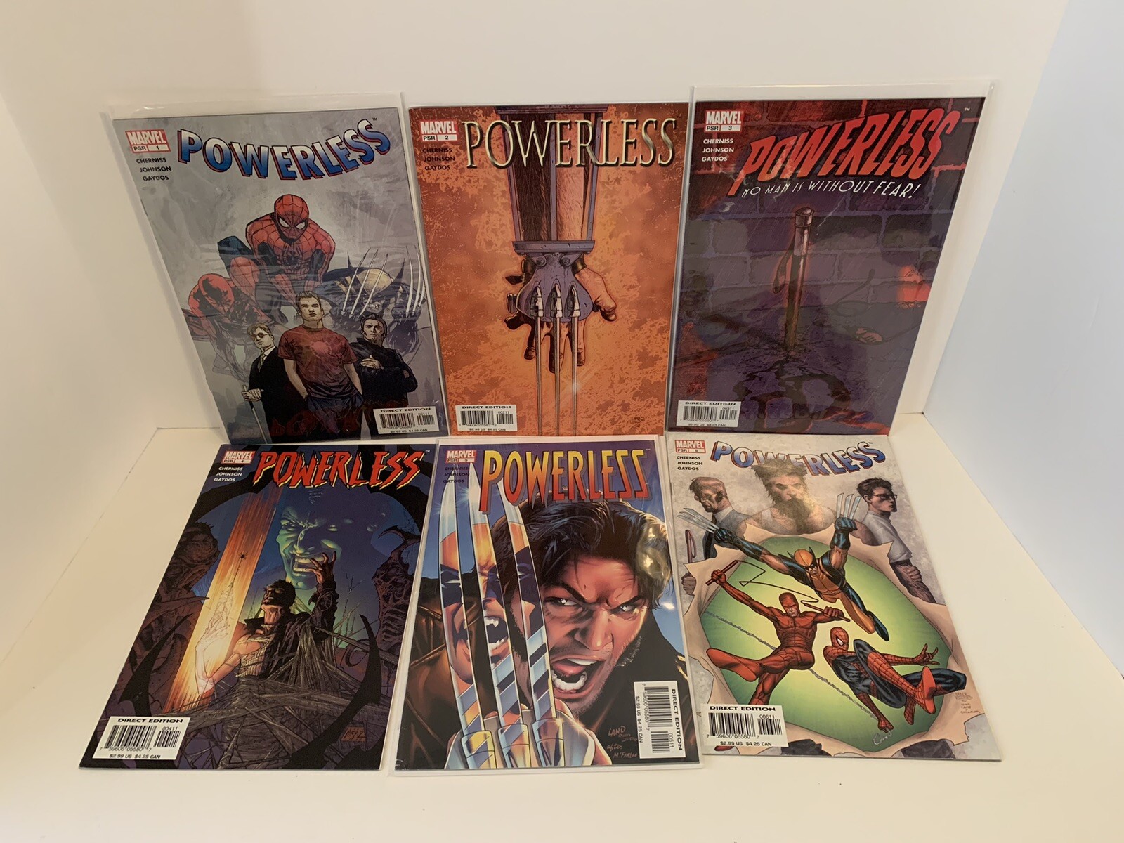 Complete Set Powerless 1-6 (2004) Spider-Man Wolverine Daredevil X-Men ...