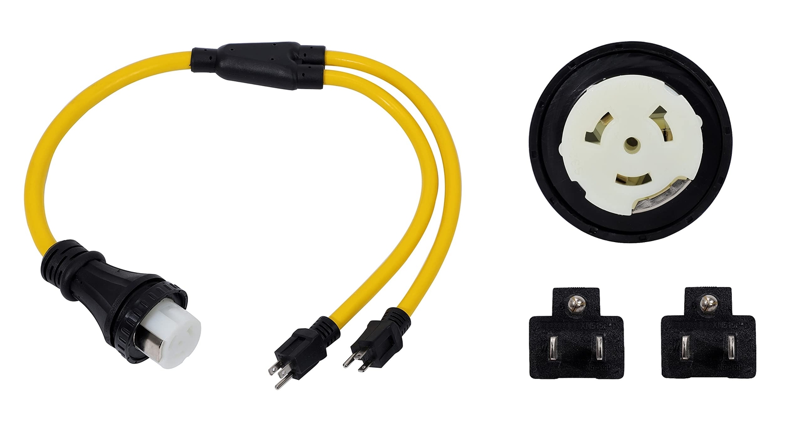 NEMA 2 Port 5-15P 120V 15 Amp 3 Prong Plug Male to SS2-50R 120/240V 15 ...