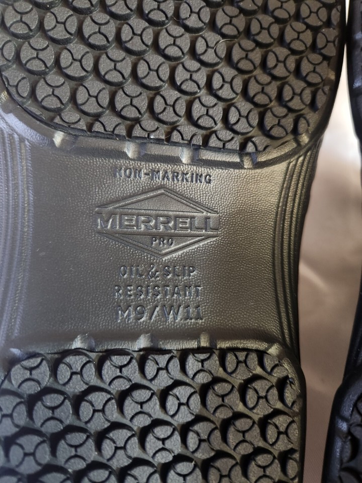 Merrell Men's US Size 9 Women's Size 11 Encore Service Pro Black Rubber ...