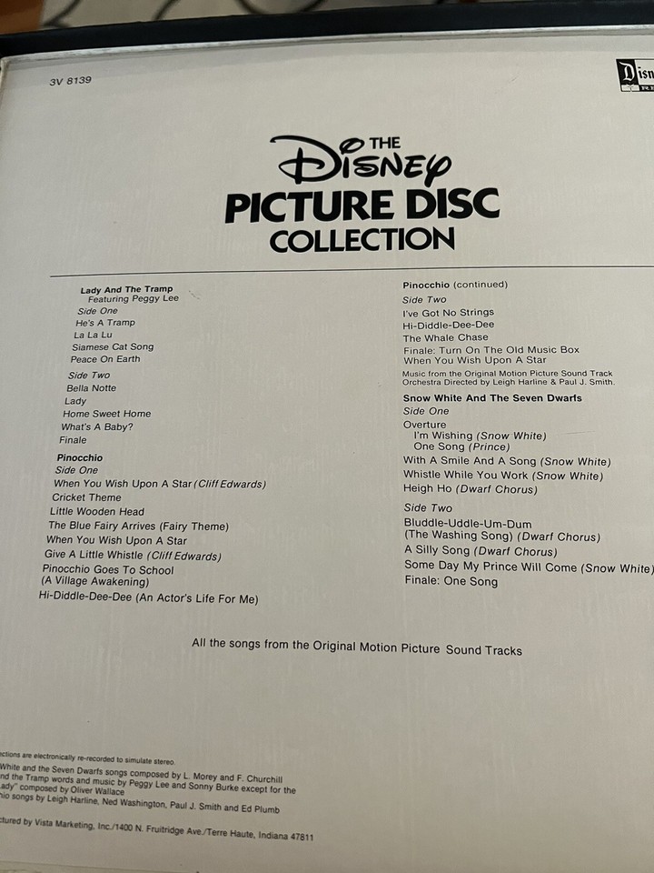 The Disney Picture Disc Collection Lady & the Tramp and Snow White | eBay