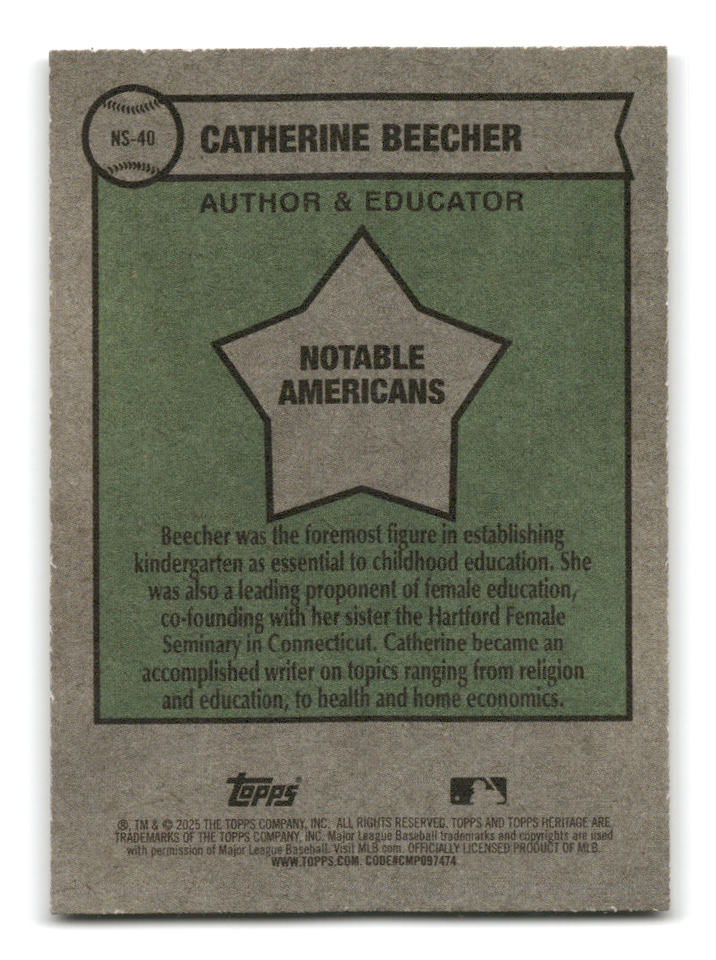 2025 Topps Heritage - Notable Americans Insert #NS-40 (Catherine ...